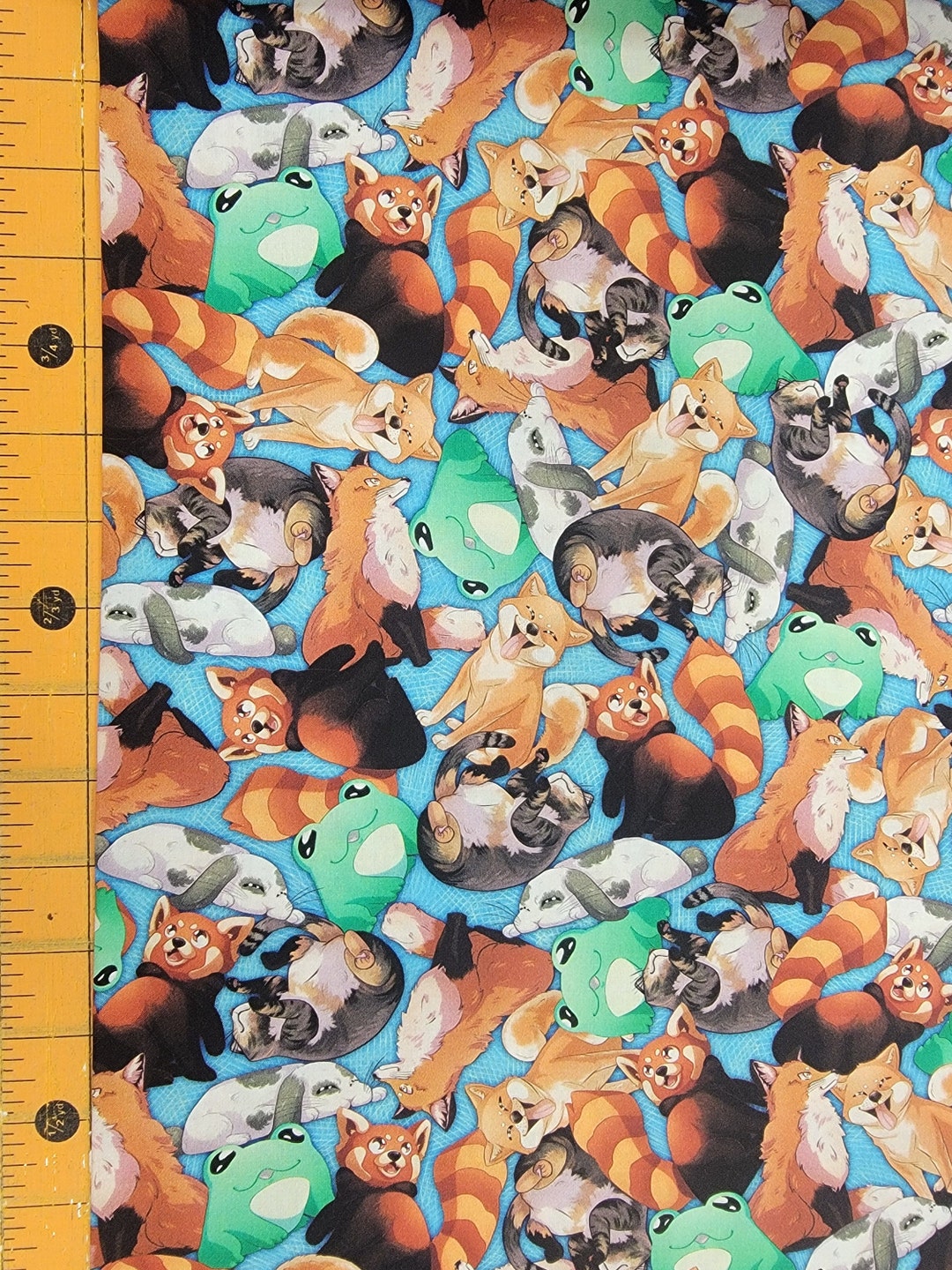 Anime Animal Friends - Mar Auslander Quilting Treasures Fabrics 1 Yard ...