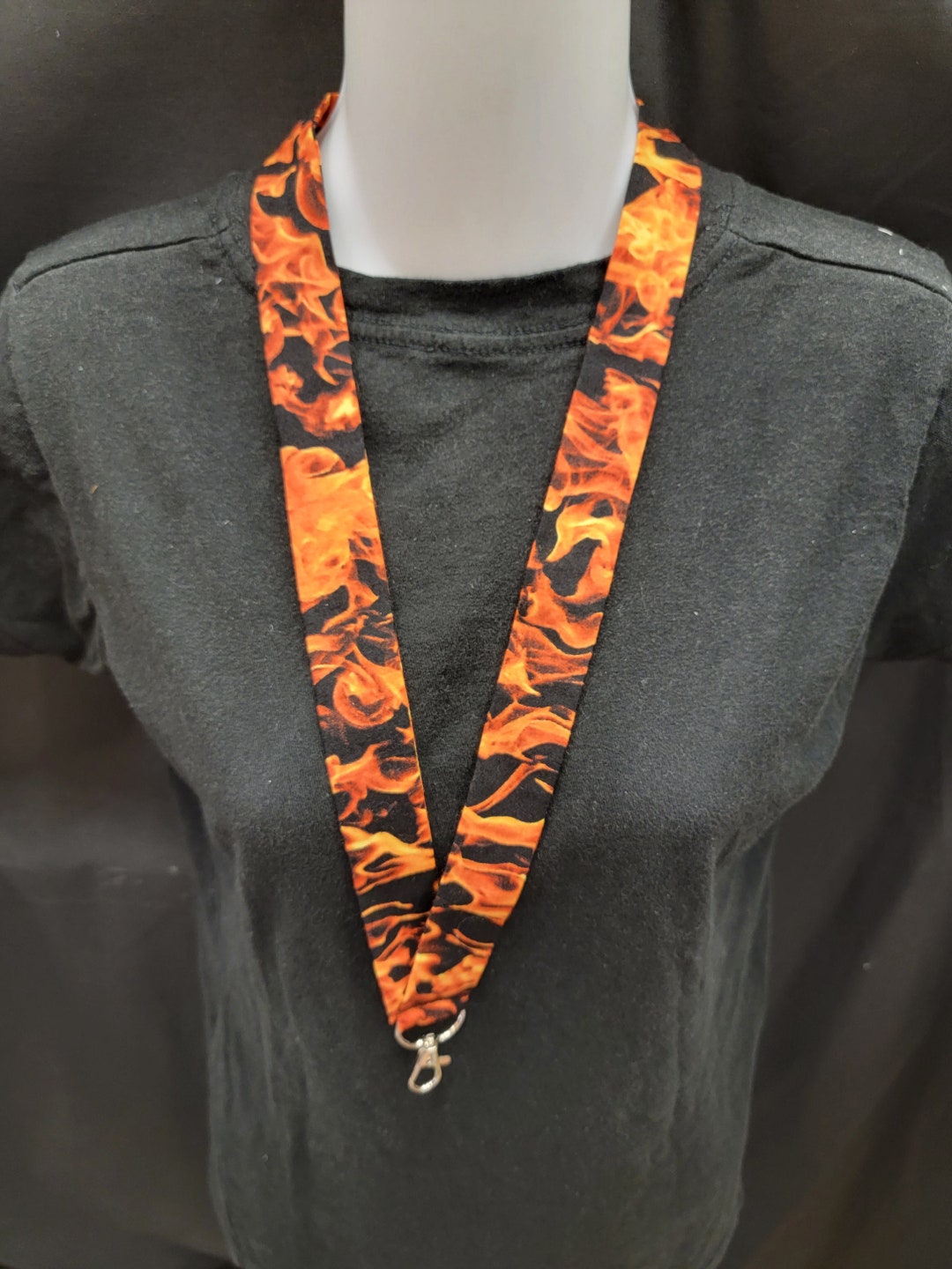 Fire Flames Realistic Fabric Breakaway Lanyard Badge ID Holder - Etsy