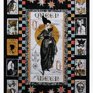 Queen of We'en Main Panel Black by Janet Wecker Frisch Sewing Potions ...