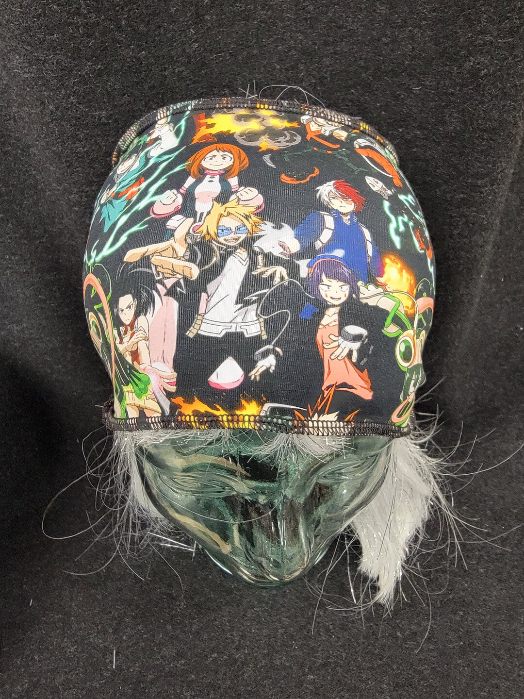 Anime High School MHA Print Cotton/spandex Stretch Knit Scrunchy Wide ...
