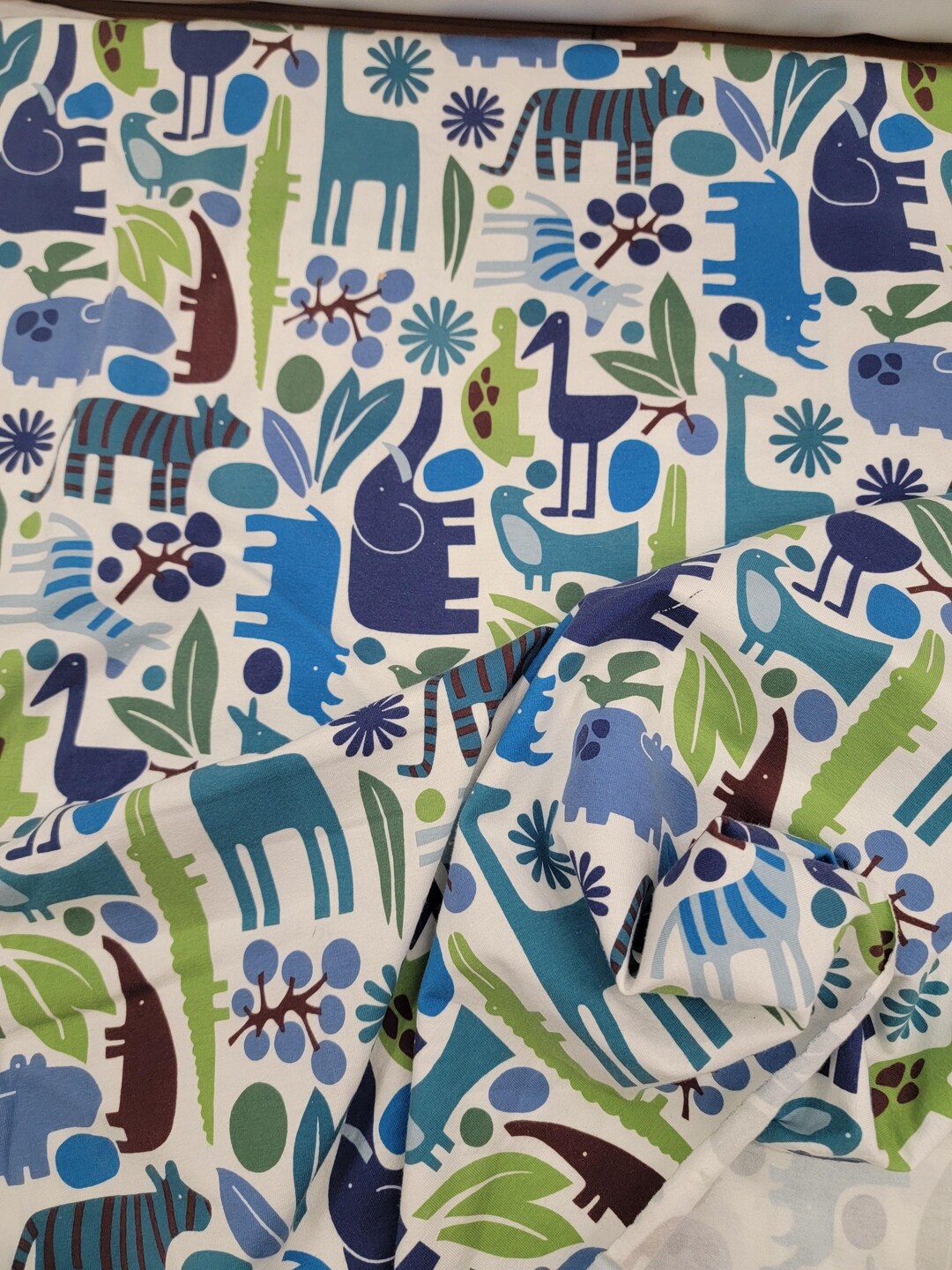 2-D Zoo Alexander Henry Organic Cotton 4 Way Stretch JERSEY KNIT OOP ...