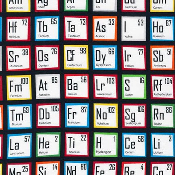 Periodic Table Fabric - Etsy