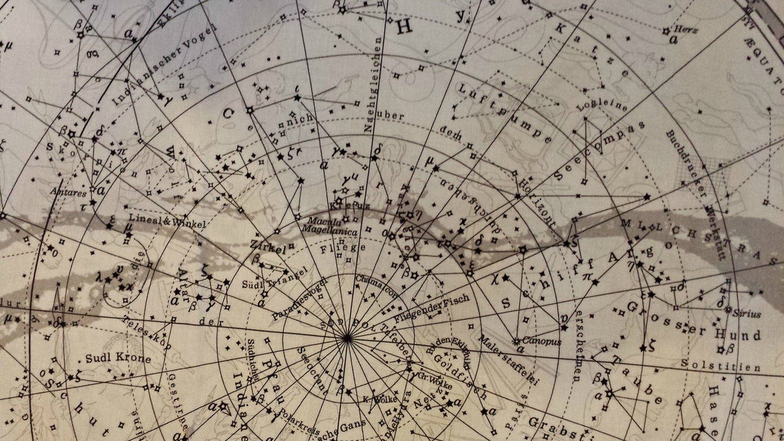 Andover Encyclopedia Galactica Suite 1500 Globe and Star Map 23" PANEL ...