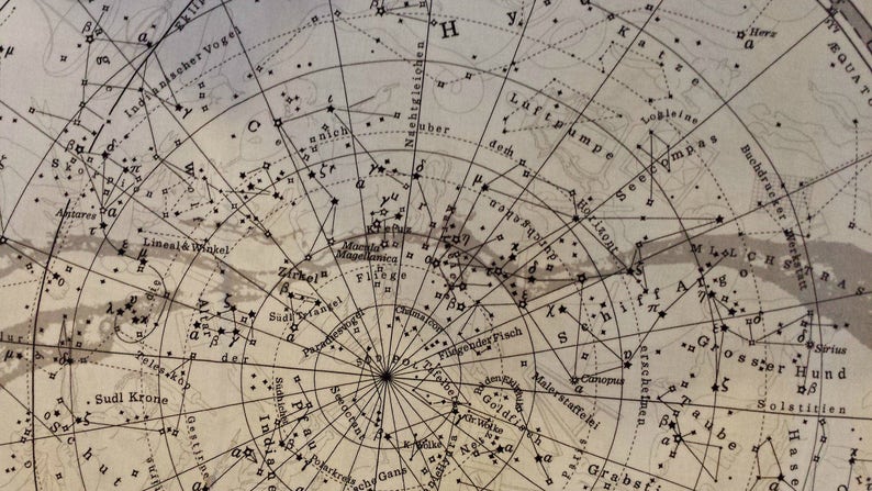 Andover Encyclopedia Galactica Suite 1500 Globe and Star Map 23" PANEL ...