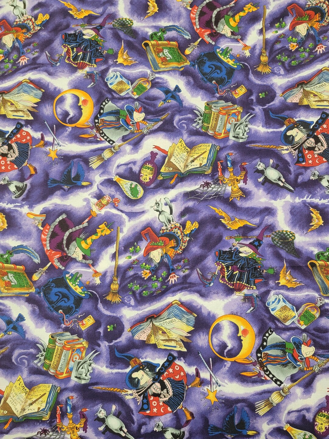 Vintage 1997 Alexander Henry Witches Brew Nicole Deleon Woven Cotton 1/2 Yard OOP - Etsy