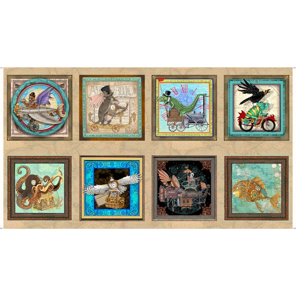 Steampunk Quilt Panel - Etsy