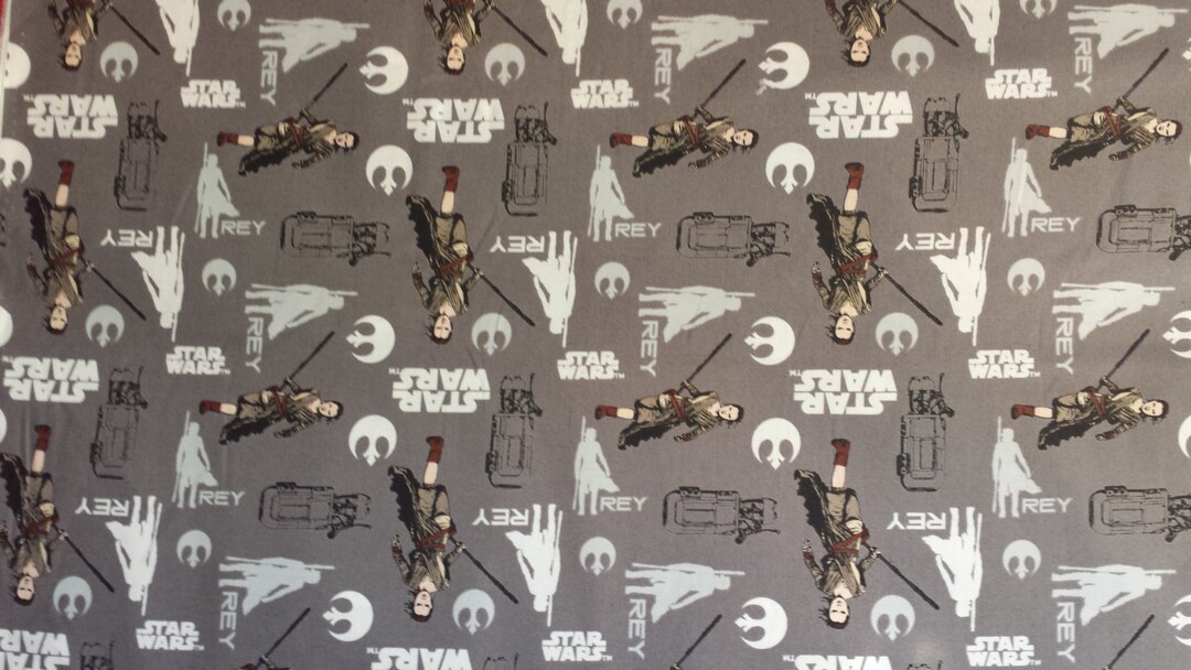 Tela de algodón Camelot de 1/2 yarda Star Wars Force Awakens REY en ...