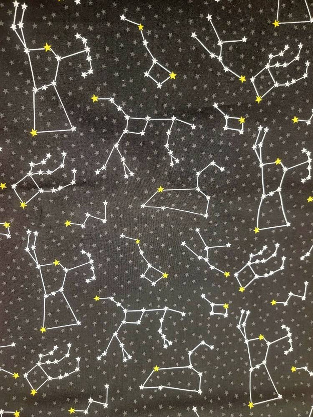 Dino-soar Space Stars Constellations Fabric Woven Cotton 1 Yard, Robert ...