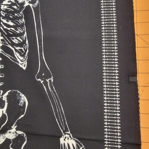 GLOW in the DARK Skeleton Cotton Fabric Panel 23 X 44 Timeless - Etsy