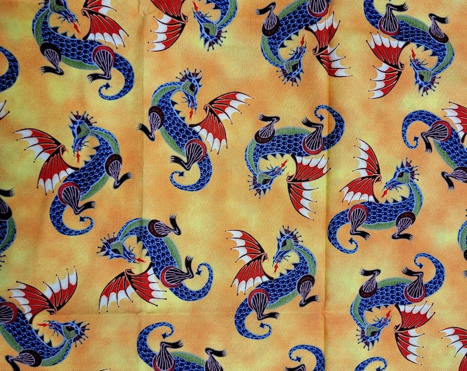 Medieval Dragons 1 Yard Betty Harper Woven Cotton VIP Exclusive OOP - Etsy