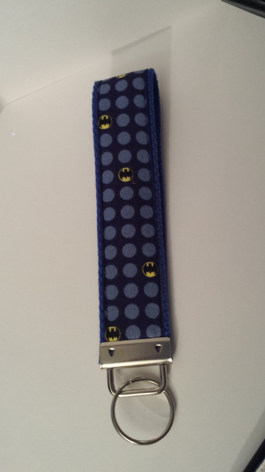Batman Tiny Logo and Dots Key Fob Wristlet Keychain - Etsy