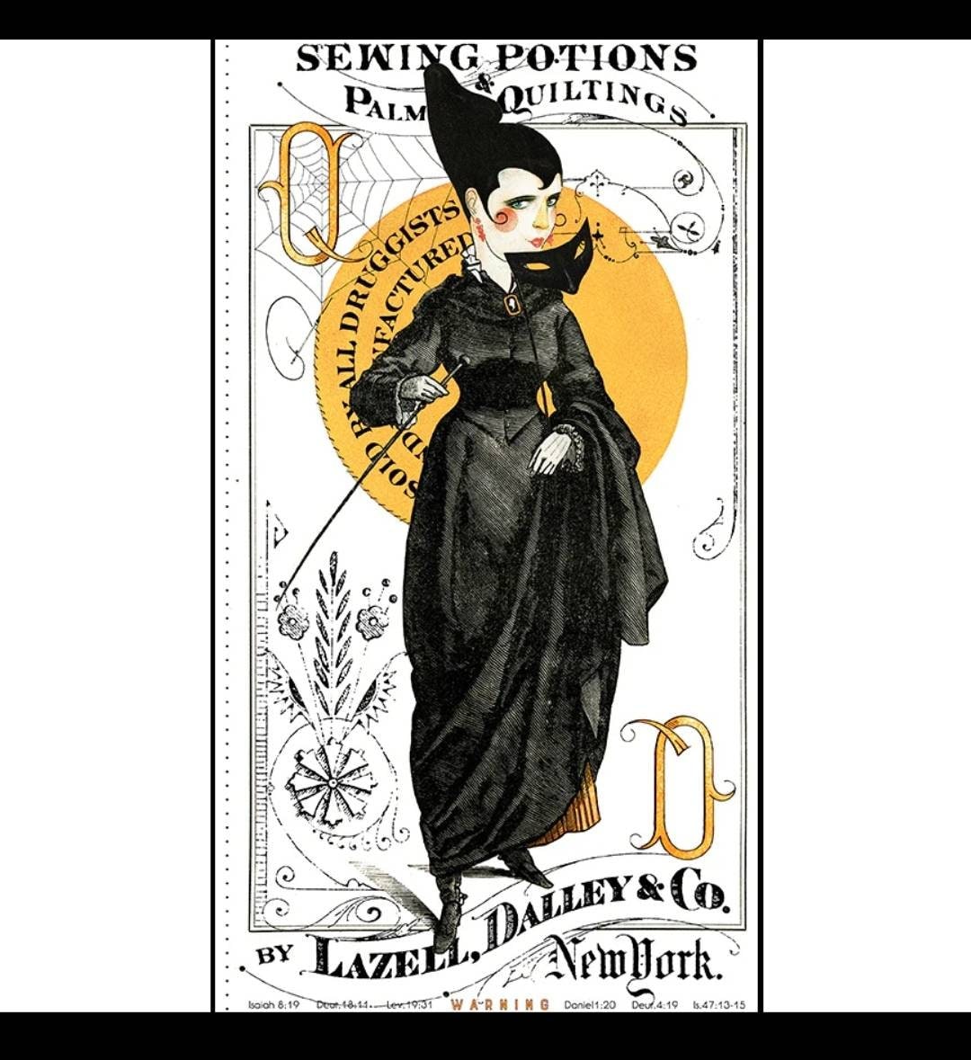 Queen of We'en Main Panel Black by Janet Wecker Frisch Sewing Potions ...
