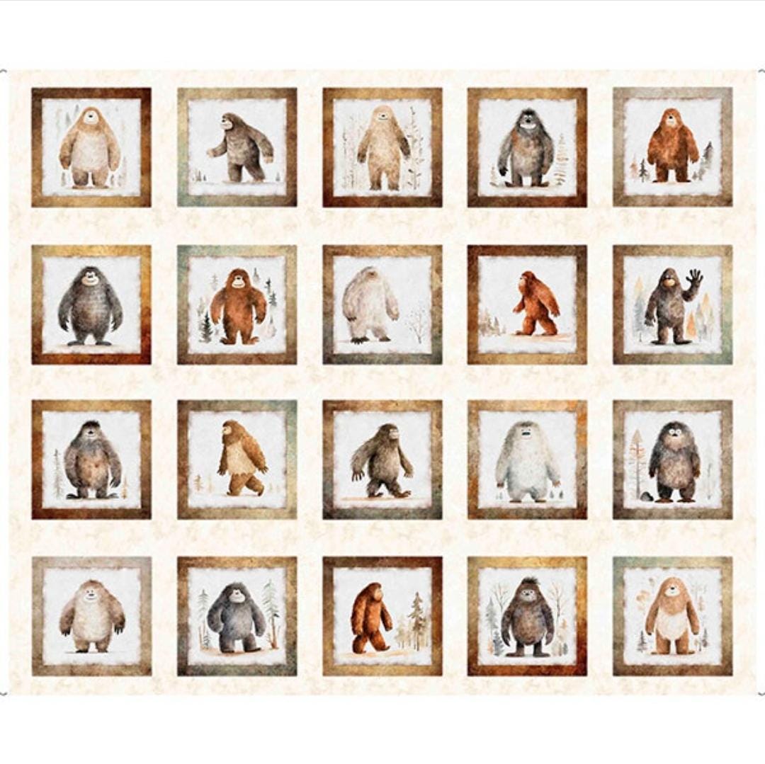 Bigfoot Picture Patches 1 Yard Panel - Morris Creative Quilting ...