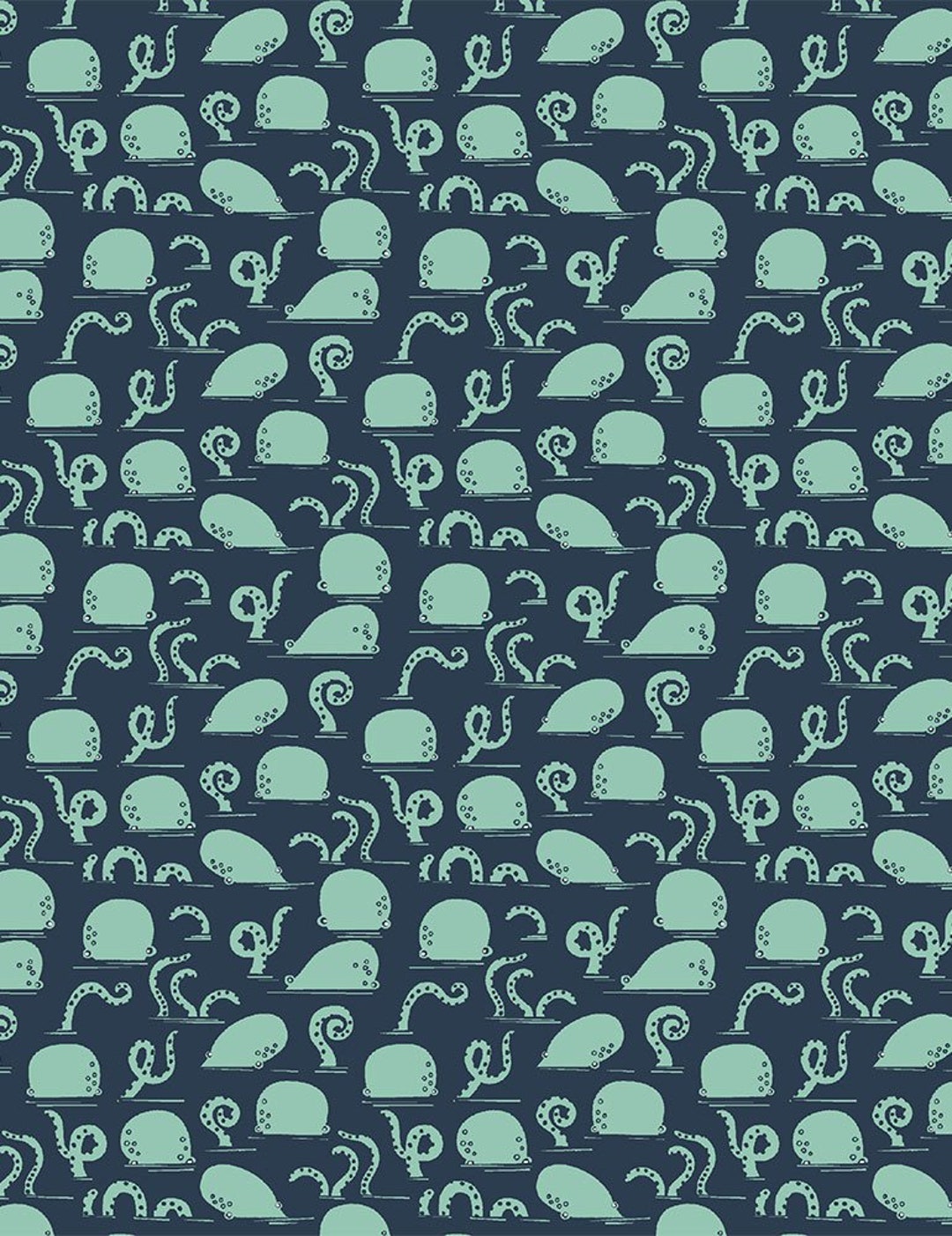 1 Yard OCTOWARD From Bootylicious STELLA-1760 ECLIPSE Kraken Octopus ...