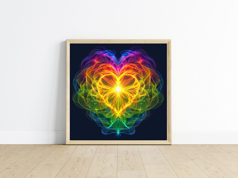 Digital Download, Glowing Heart Clipart, Printable, Downloadable Png ...