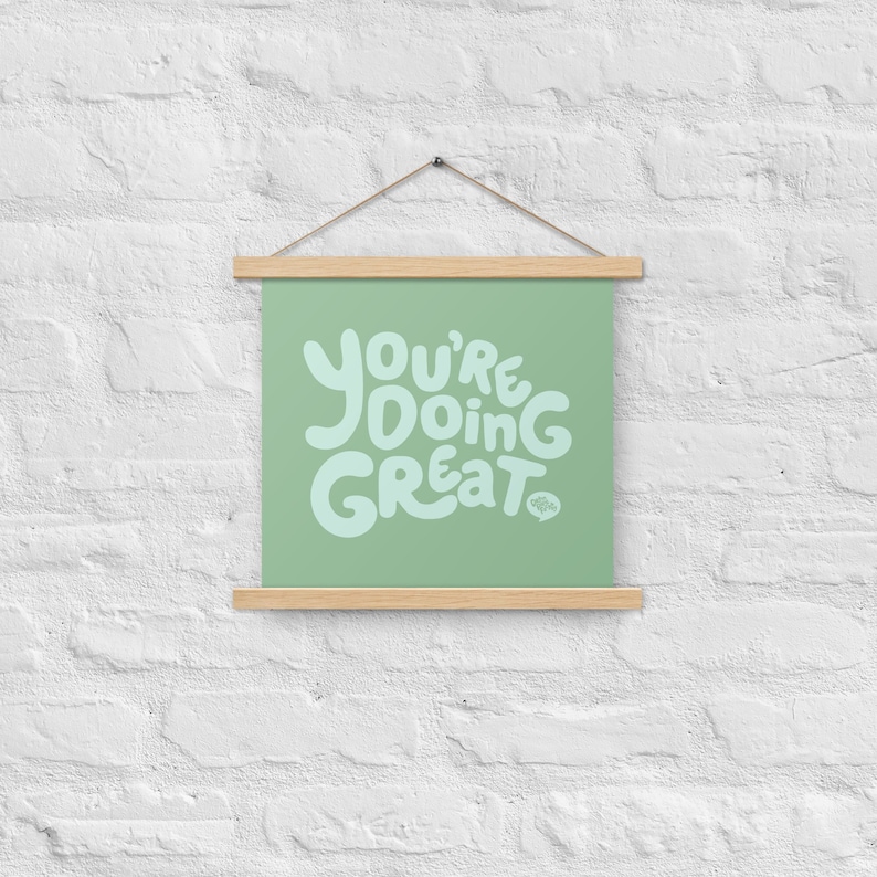 Bluey Mom "you're Doing Great" Poster With Frame - Etsy