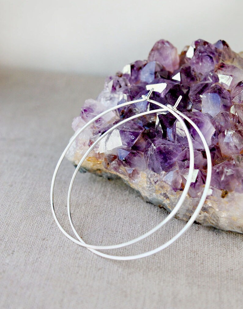 Big Silver Hoops Large Sterling Silver Infinity Hoop Earrings - Etsy