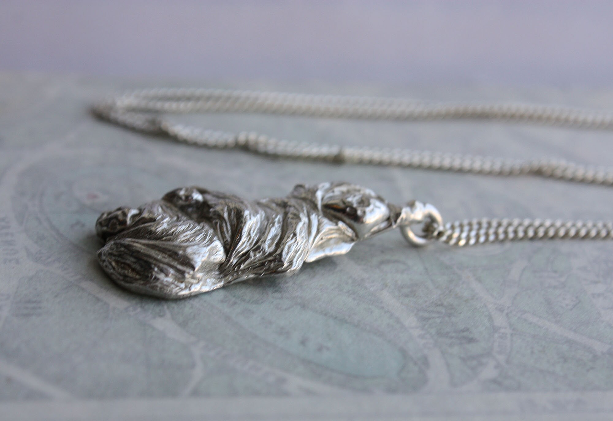 Silver Abstract Pendant Lost Wax Casting Sterling Silver | Etsy