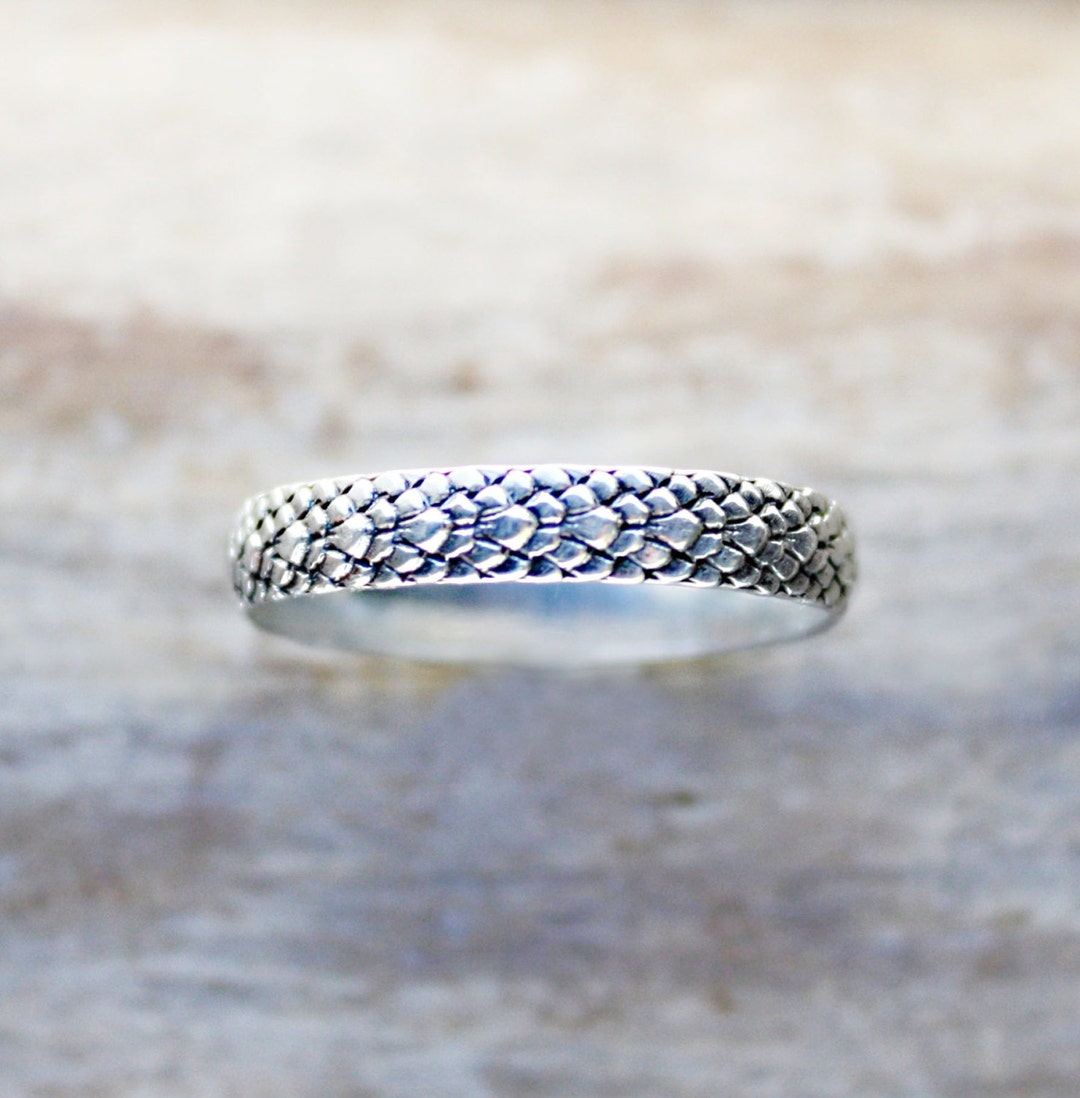 Silver Ring, Sterling Silver Snake Ring Dragon Dragonscale, Khaleesi ...