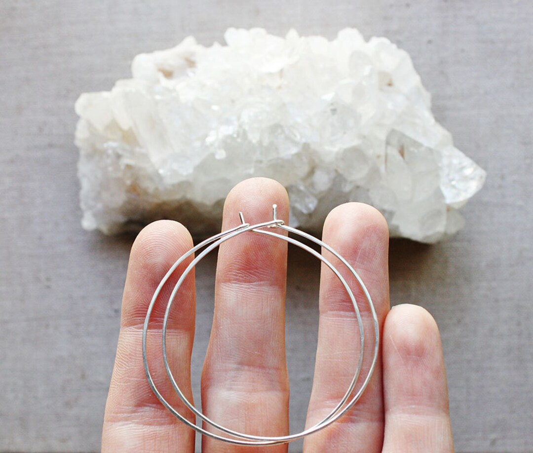 Big Silver Hoops, Large Sterling Silver Infinity Hoop Earrings - Etsy