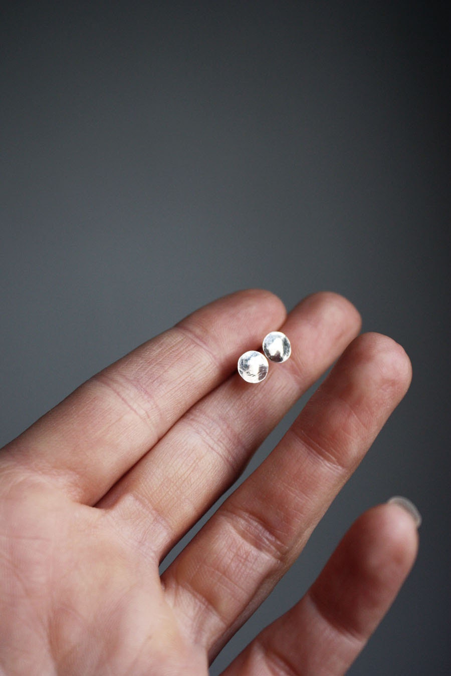 Small Stud Earrings Tiny Silver Studs Modern Posts Sterling | Etsy