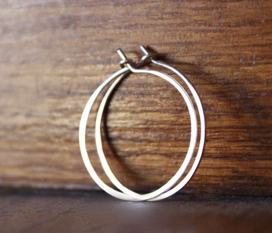 Sterling Silver Hoop Earrings Silver Hoops Medium .925 | Etsy
