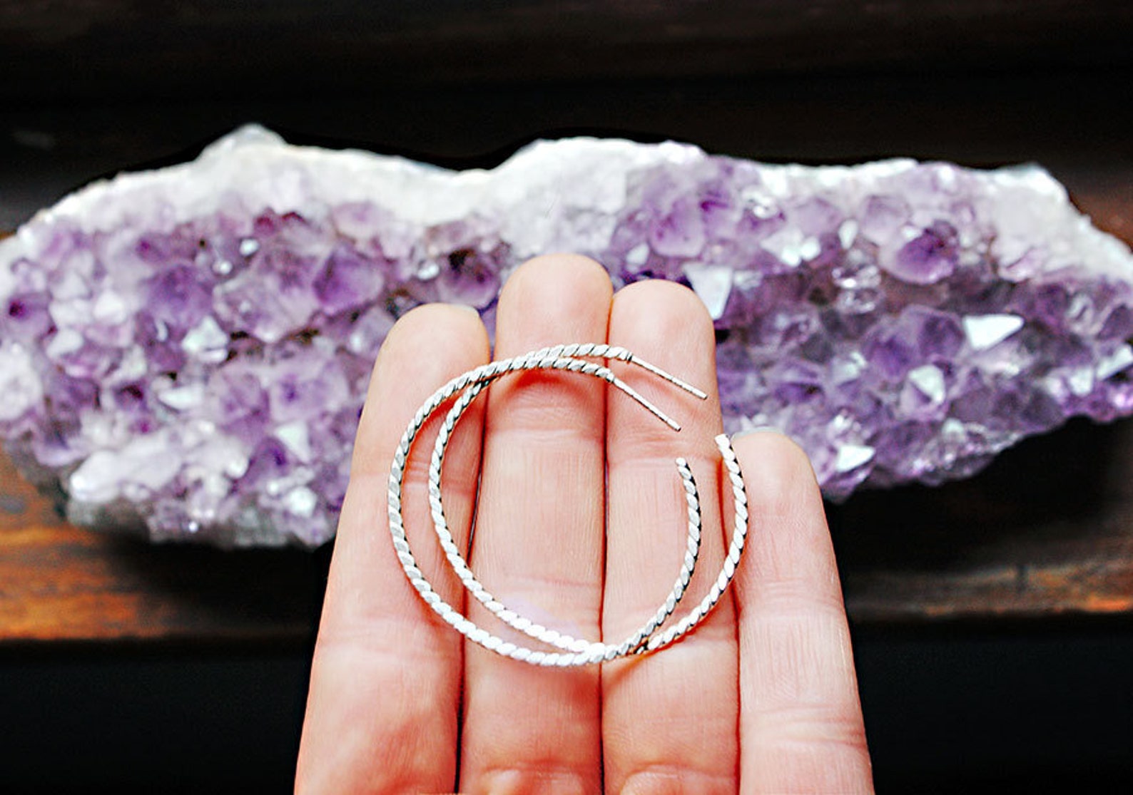 Sterling Silver Hoops Big .925 Silver Large Hoop Earrings - Etsy