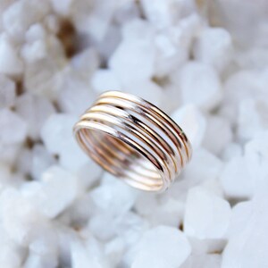 5 Golden Rings, Gold Stacking Rings, 14k Gold Filled Skinny Rings, Thin ...