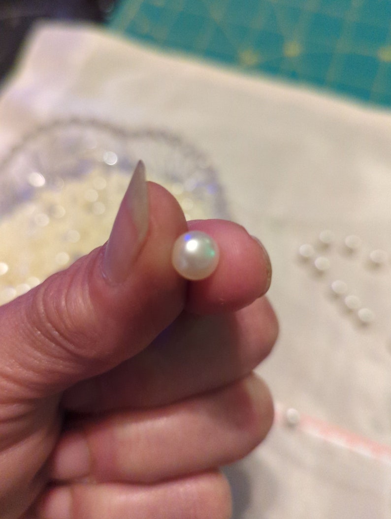 Vintage Ivory Pearl Half Dome Buttons 1/4" 8mm Wedding Dress Buttons ...