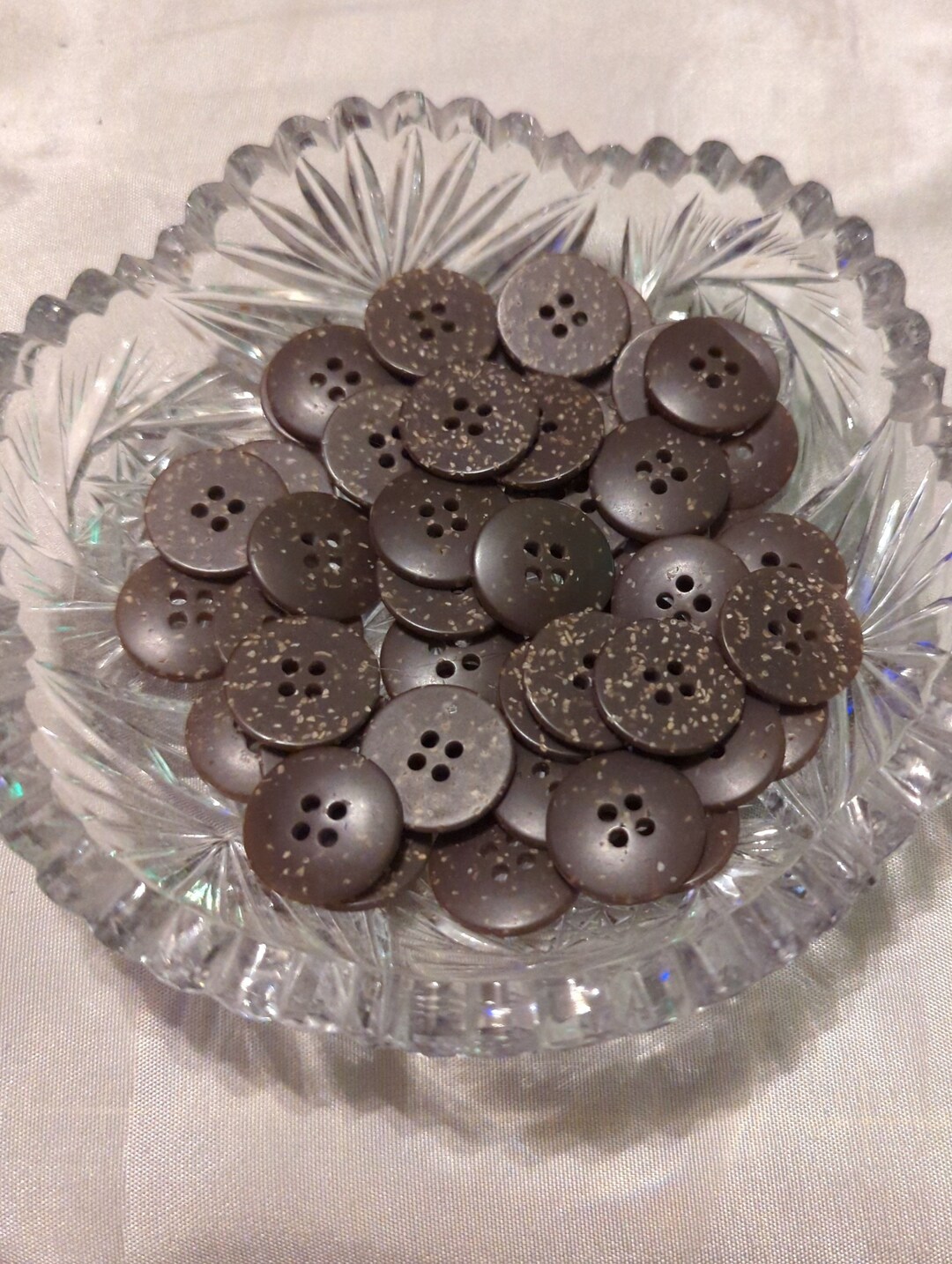 Coconut Shell Style Vintage Buttons 4 Hole Sewing Crafting Shirt ...