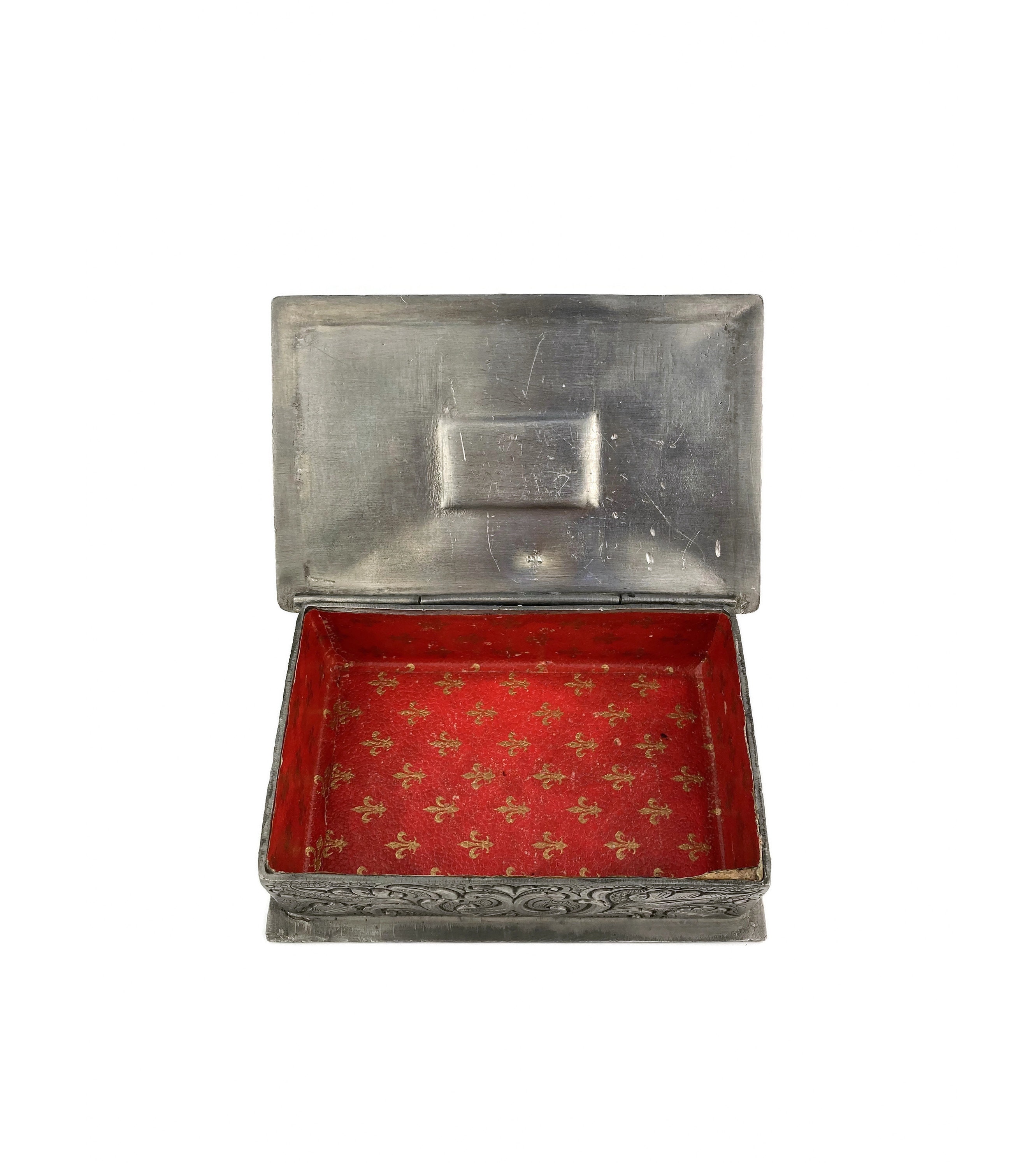 German Pewter Jewellery Box, Fein Zinn Germany Jewelry Storage, Ring ...