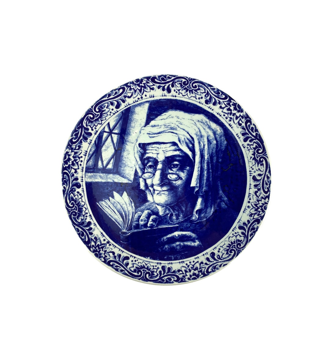 Boch Delfts Wall Plate, Ceramic Delft Wall Plate, Blue and White Wall ...