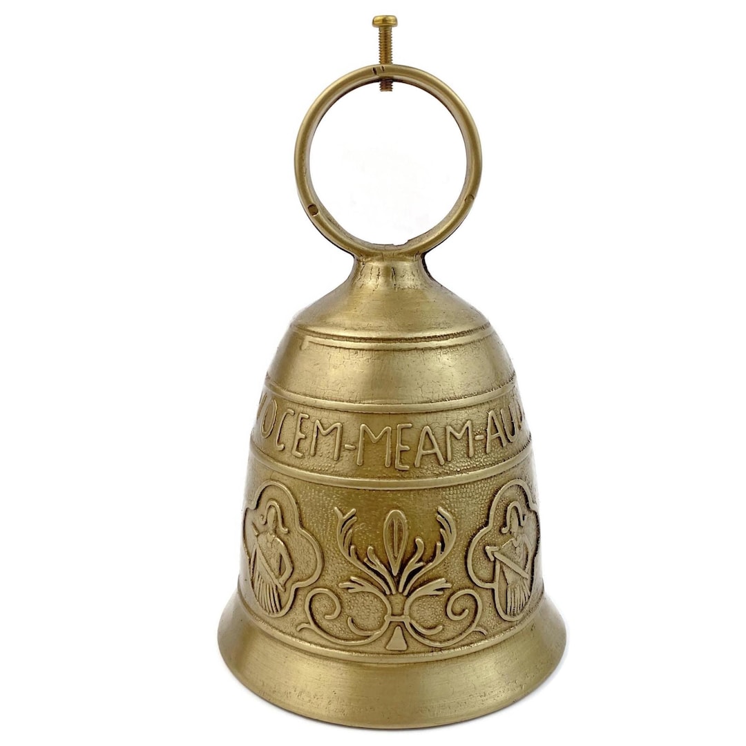 Vintage Sanctuary Bell, Cast Brass Bell, Christian Religious Decor ...