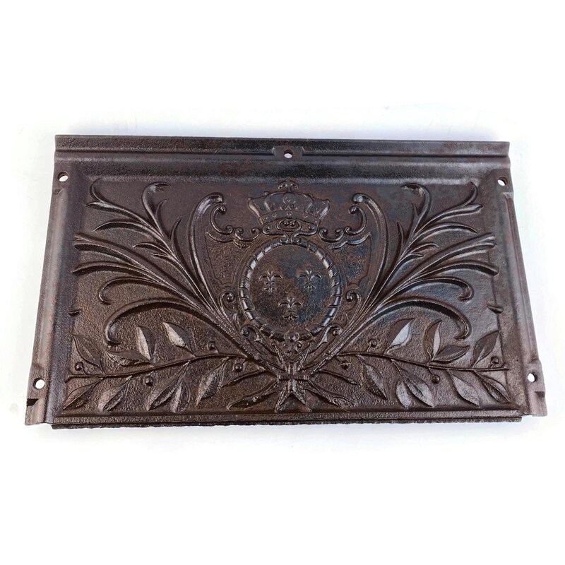 Cast Iron Fireplace Plate - Etsy