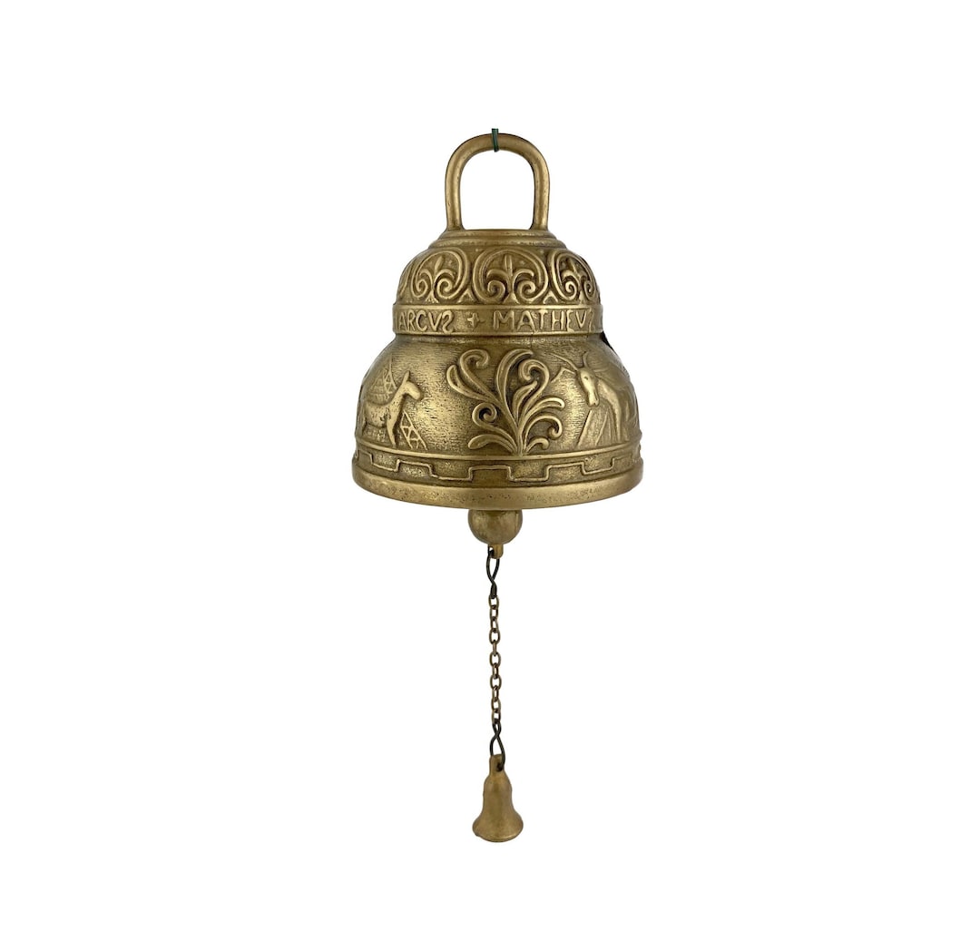 Antique Entrance Bell With Chain, Monastery Hanging Door Bell, Antique ...
