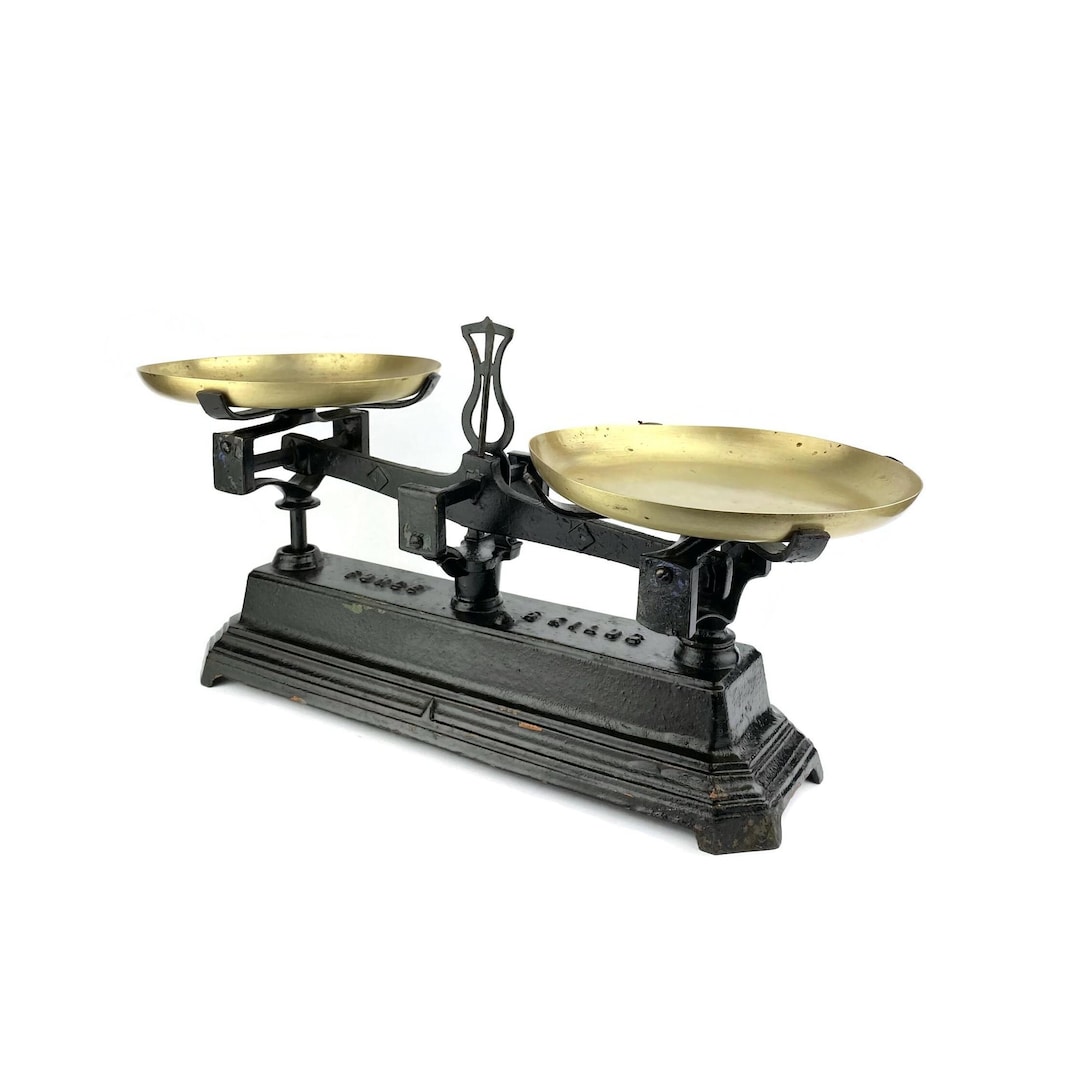 French Balance Scale 5 Kg, Vintage Force 5 Kg Weight Scale, Black Store ...