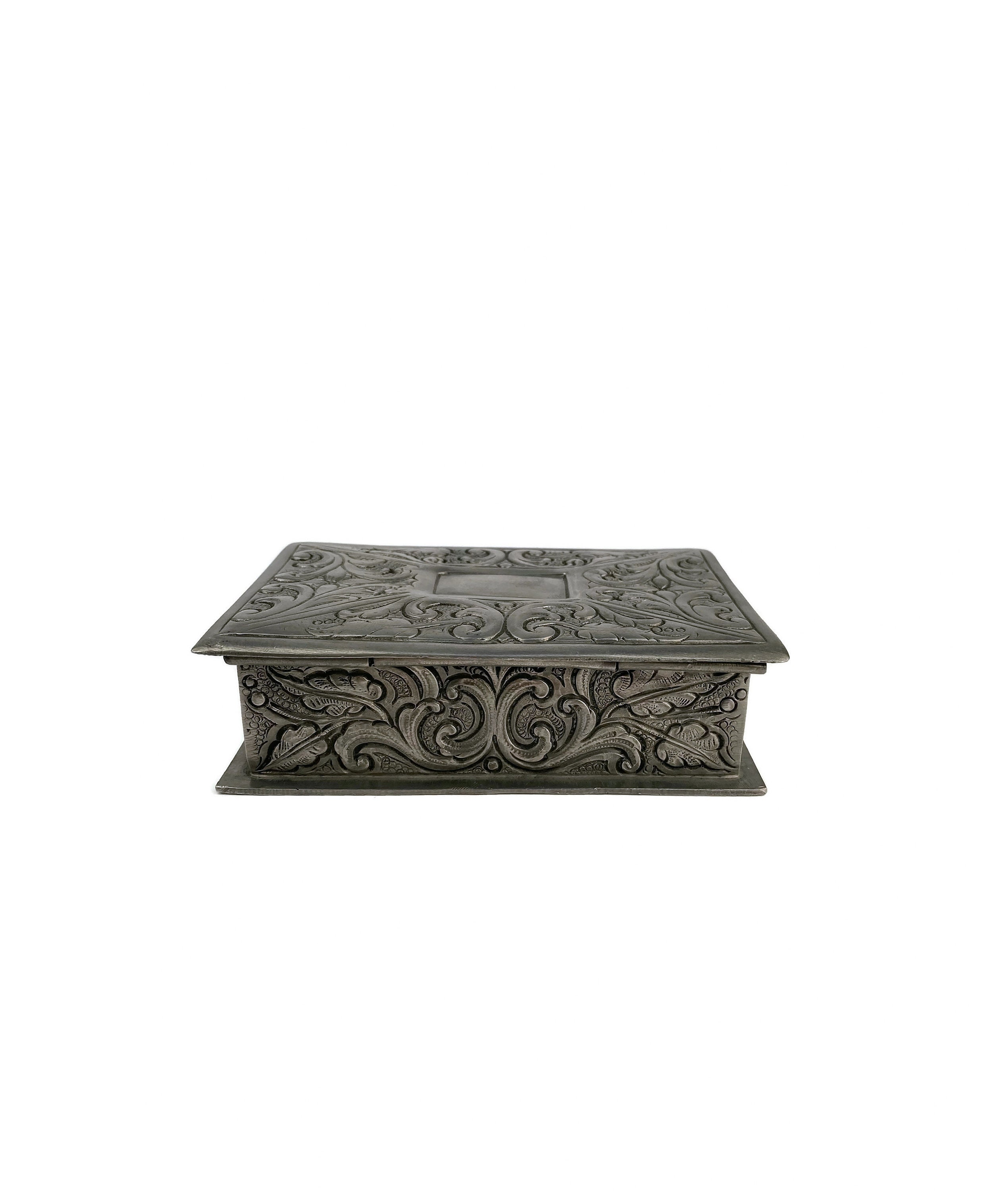 German Pewter Jewellery Box, Fein Zinn Germany Jewelry Storage, Ring ...