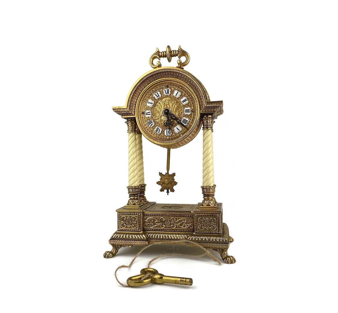 Vintage Schmid Pillar Mantel Clock, Circa 1960's Fabrik SSS Marke ...