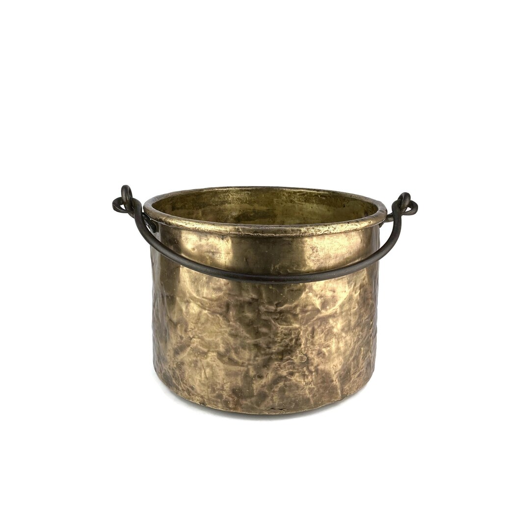 Firewood Storage Cauldron, Antique Firewood Storage Pot, Fireplace ...