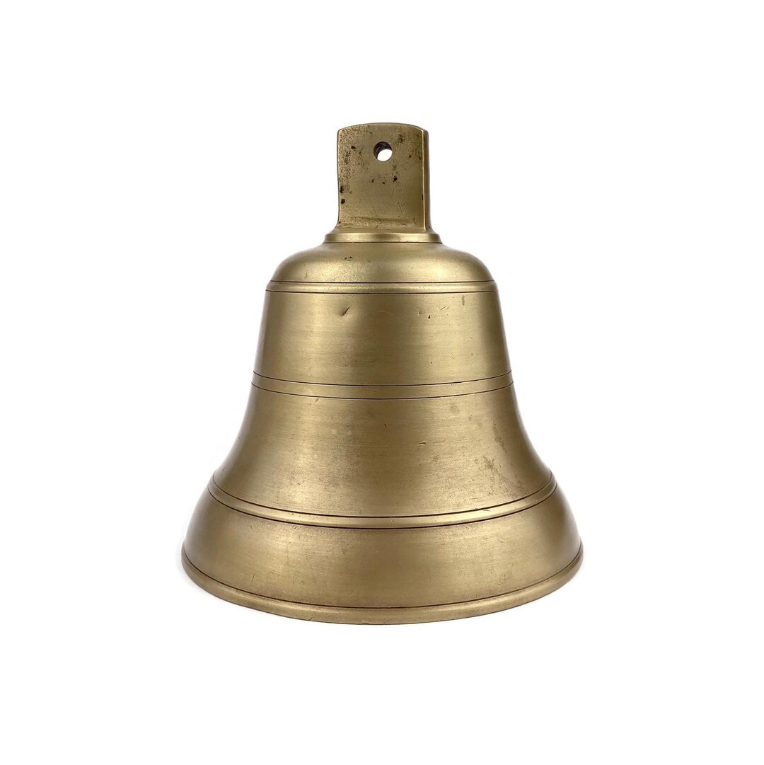 Antique French Bronze Bell, Vintage Hanging Bell, 7 Inch Bell, Wall ...