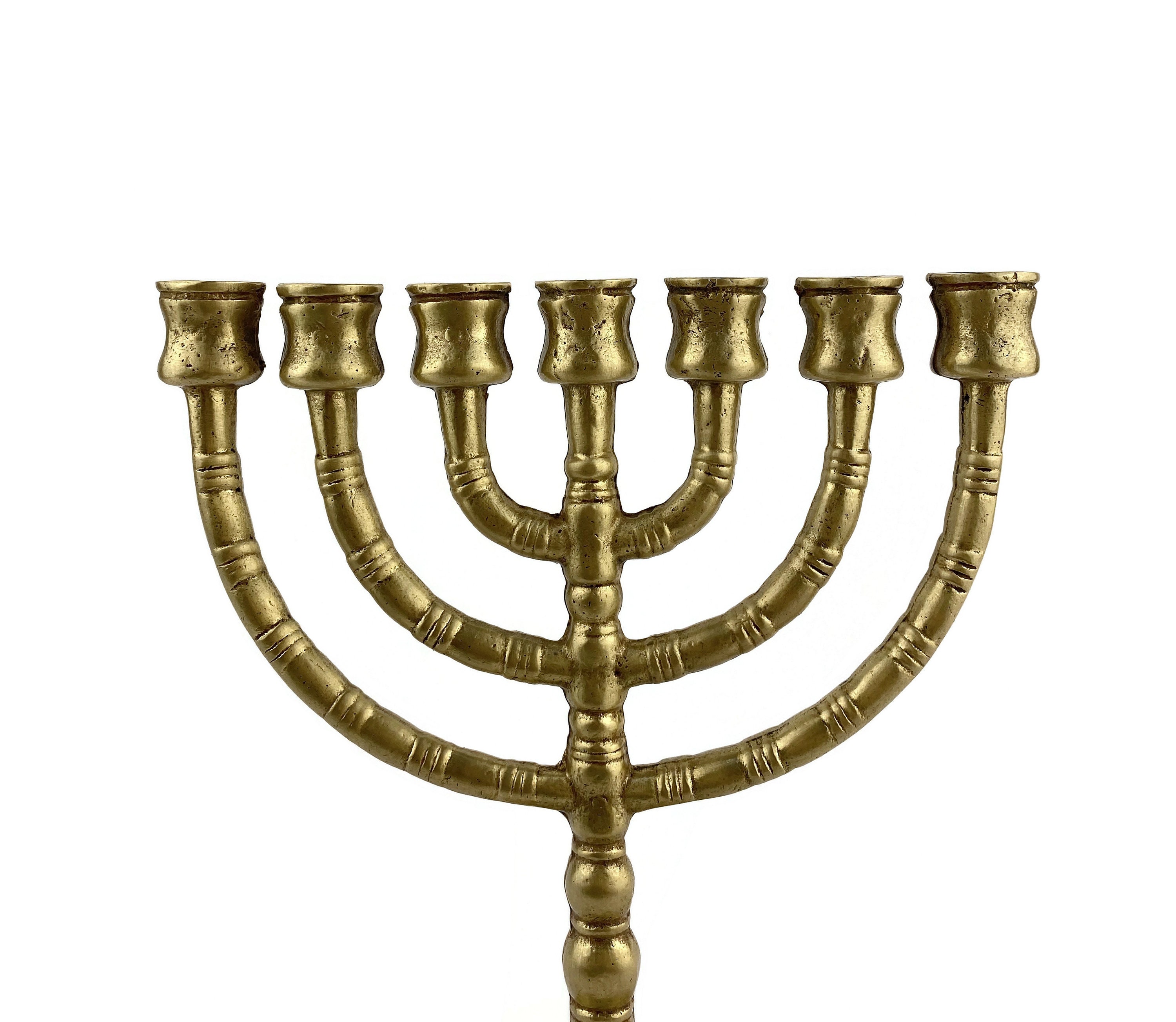 Seven Branched Menorah, Judaica Candle Holder, Brass Candlesticks ...