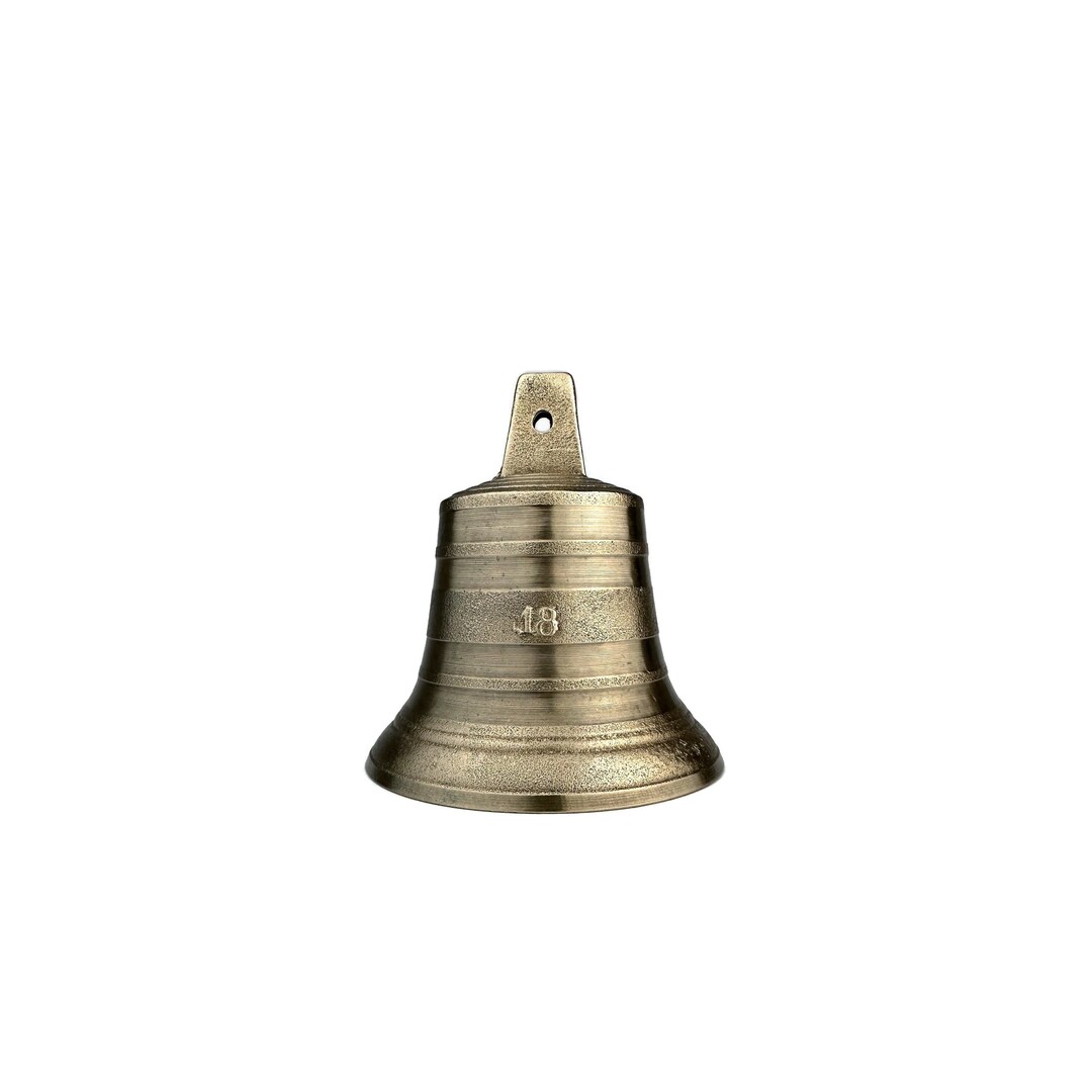 Antique Bronze Bell Number 18, Vintage Hanging Bell, 5 Inch Bell, Wall ...