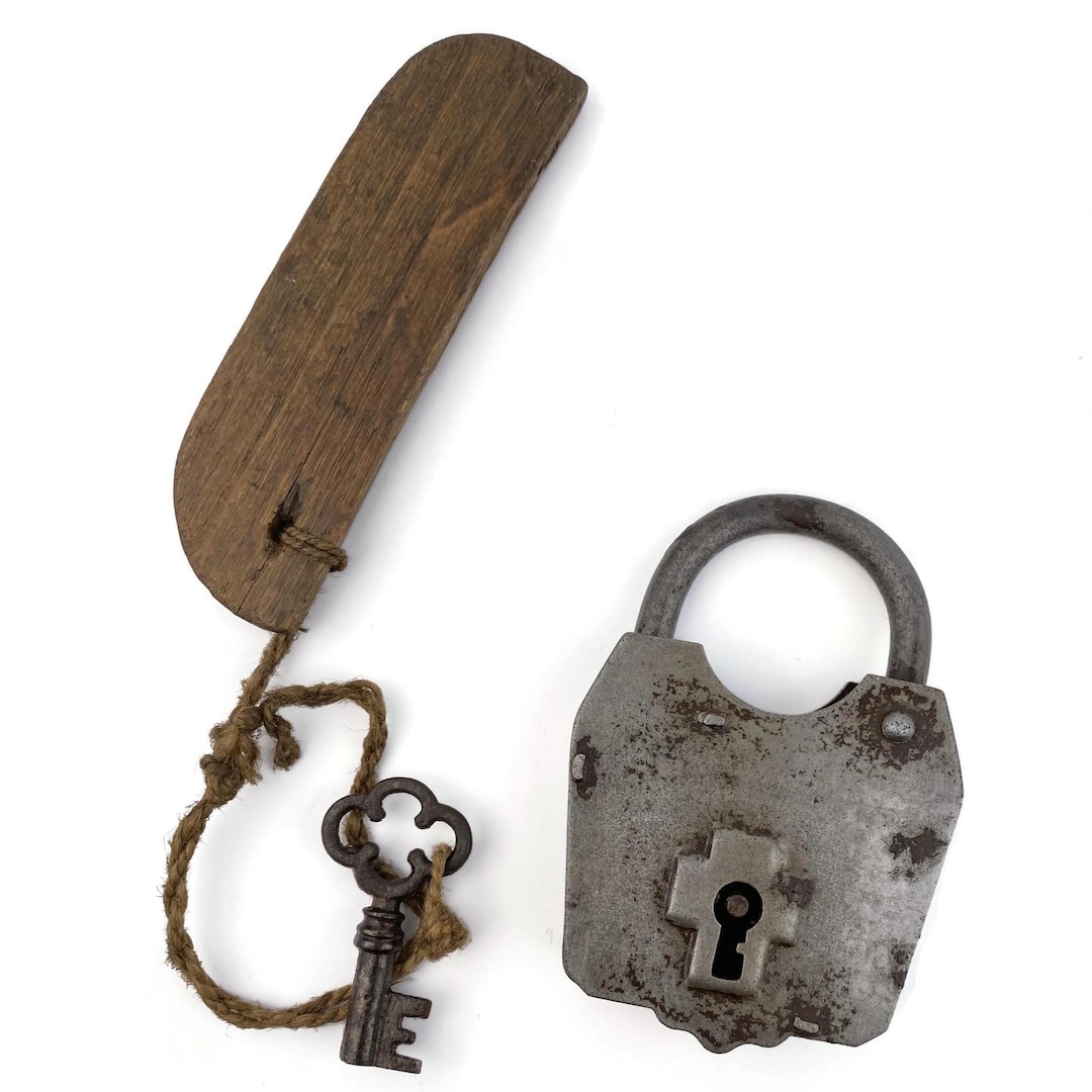 French Padlock With Key, Working Locking Mechanism, Collectible Lock ...