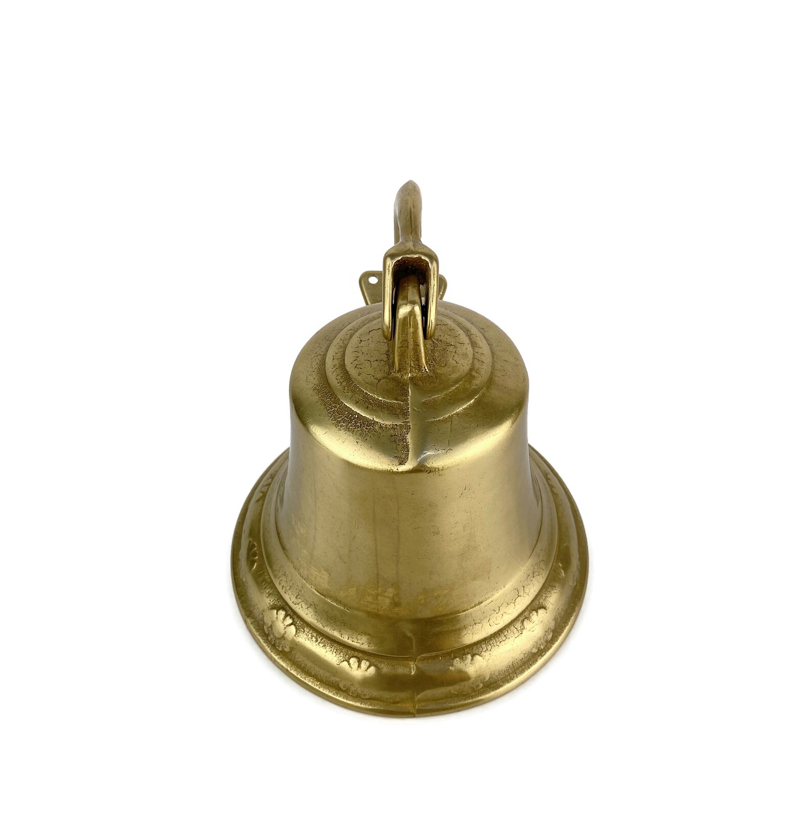 Antique Brass Ship Bell, Embossed Wall Bell, Medium Sized Ship Bell ...