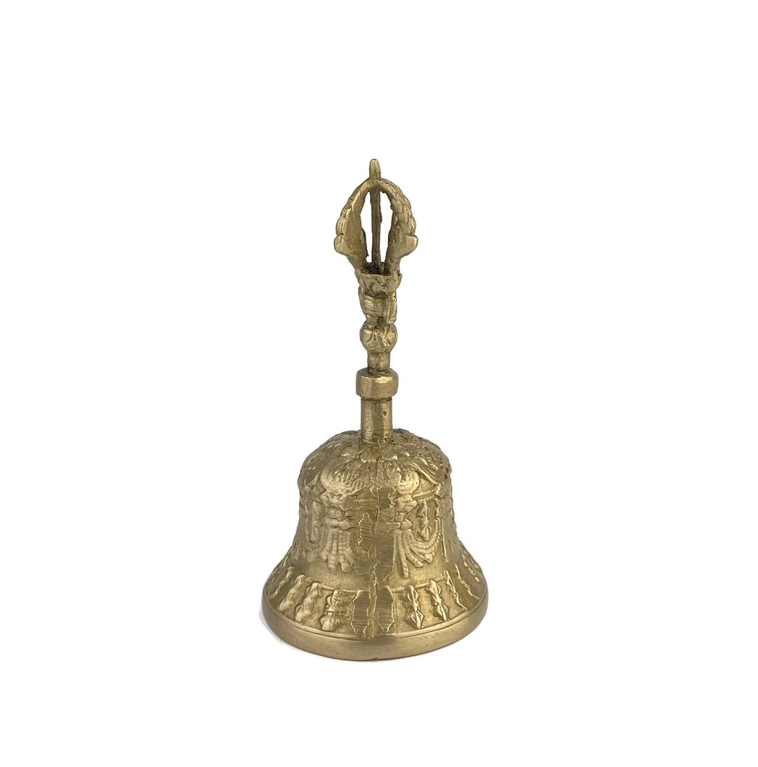 Antique Tibetan Singing Bell Made of Brass With Handle, Vintage ...