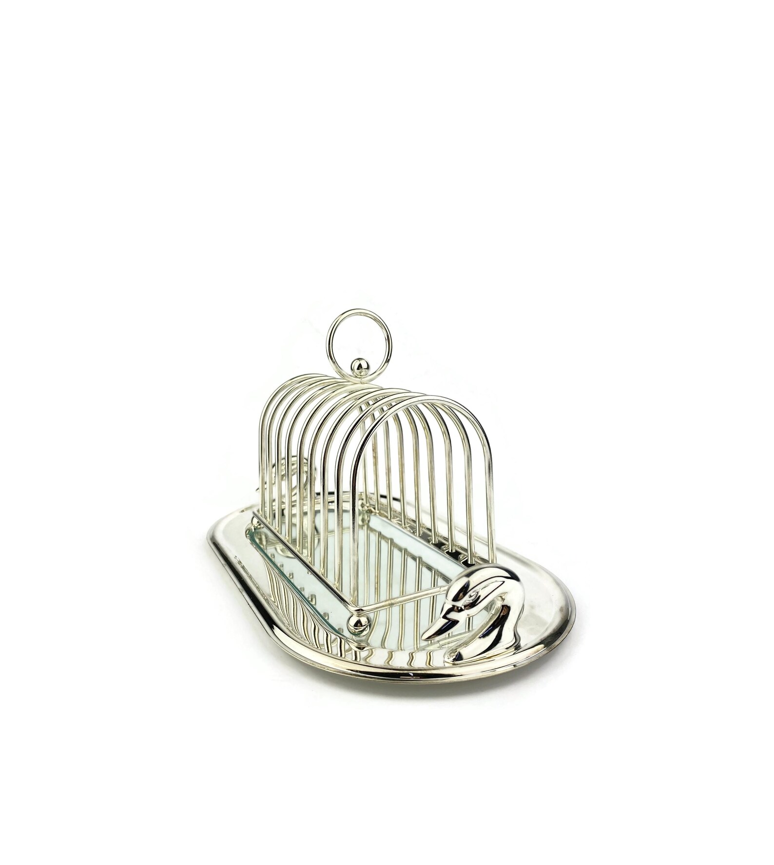 Breakfast 8 Slot Toast Set With Tray, Vintage Toast Stand With Tray and ...