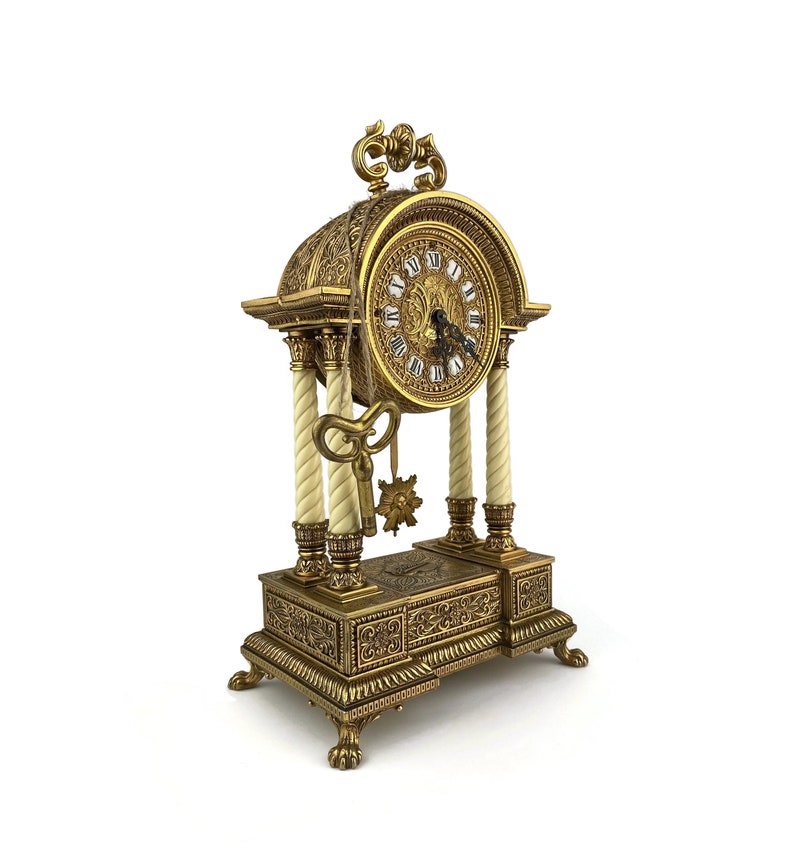 Vintage Schmid Pillar Mantel Clock, Circa 1960's Fabrik SSS Marke ...