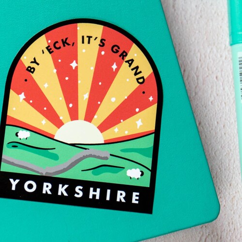 By 'eck It's Grand Yorkshire Large Vinyl Sticker - Etsy