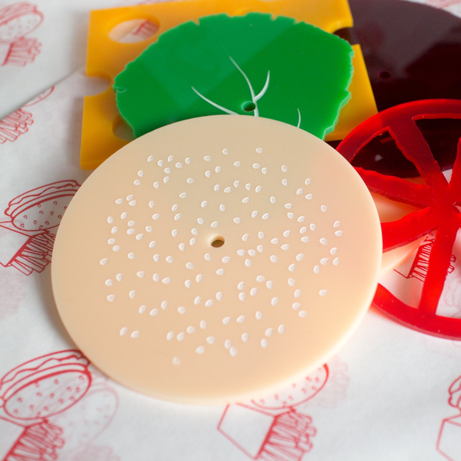 Fun Burger Coasters for the Fast Food Fan Set of 6 - Etsy