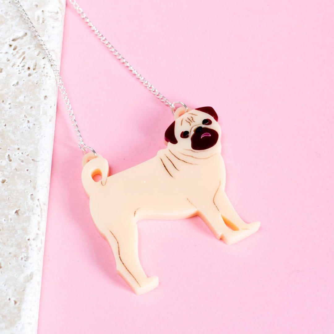 Pug Necklace Pug Gift Gift for Dog Lover Dog Jewellery - Etsy